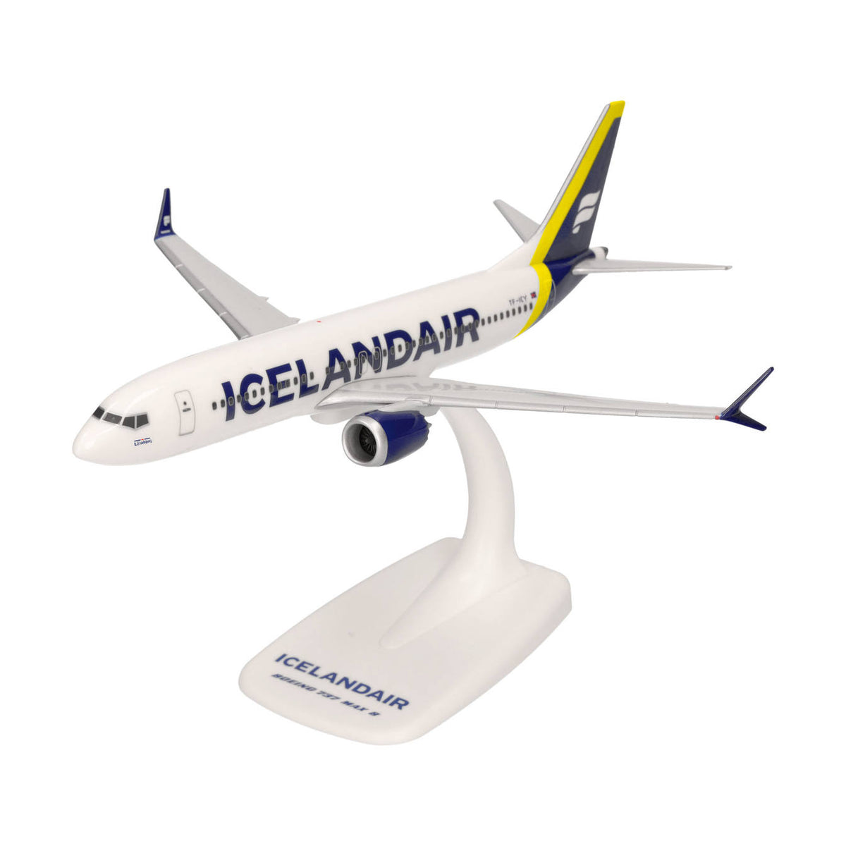 Herpa Snapfit Icelandair Boeing 737 Max 8 - yellow tail stripe 1/200 A ...