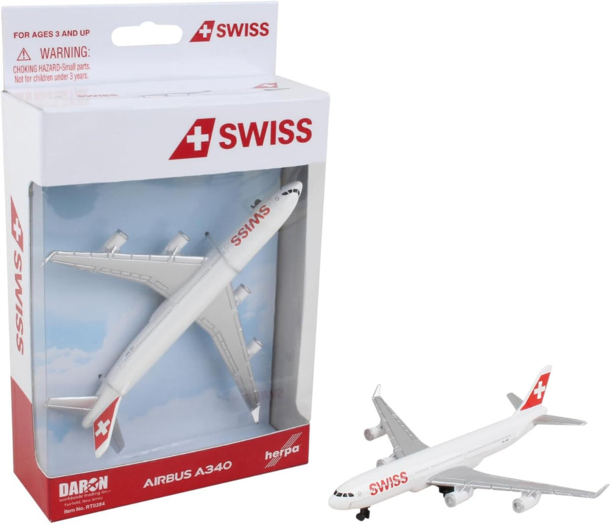 Swiss Airbus A340 Airplane Model Toy - Aircraft Model Store