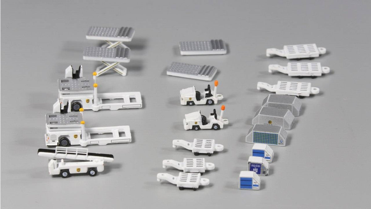 UPS GSE Cargo Loaders, Tows, Dollies and Container set UNLD-CG-4050 1/ ...