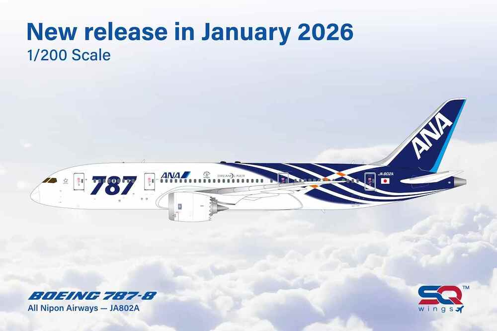 SQ Wings All Nippon Airways Special Delivery Livery Boeing B787-8 JA80 ...